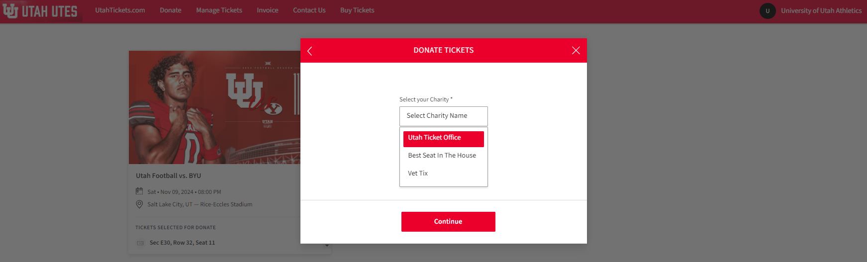 Managing Tickets - Utah Tickets